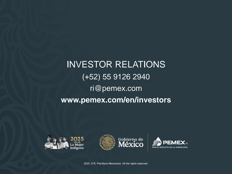 Petroleos Mexicanos (PEMEX) Investor Relations Material