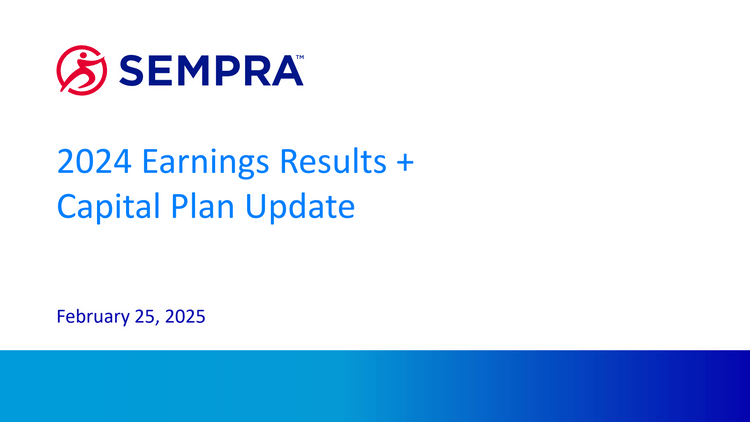 Sempra (SRE) Investor Relations Material